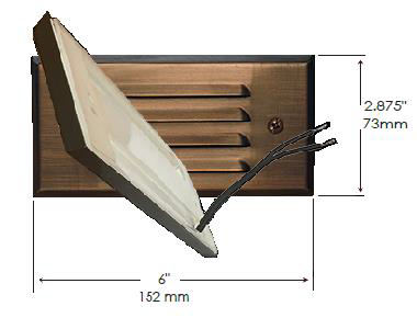 Brass Louvered Step Light - Direct Surface Mount – Soldner LED Lighting